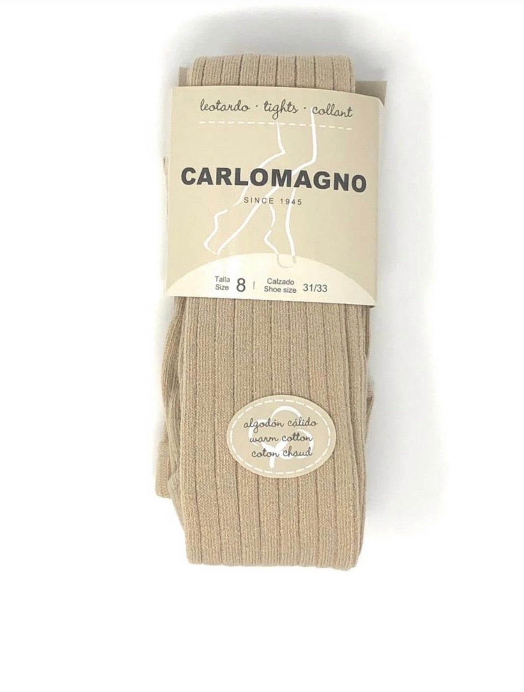 Beige ribbed tights - piopiokids