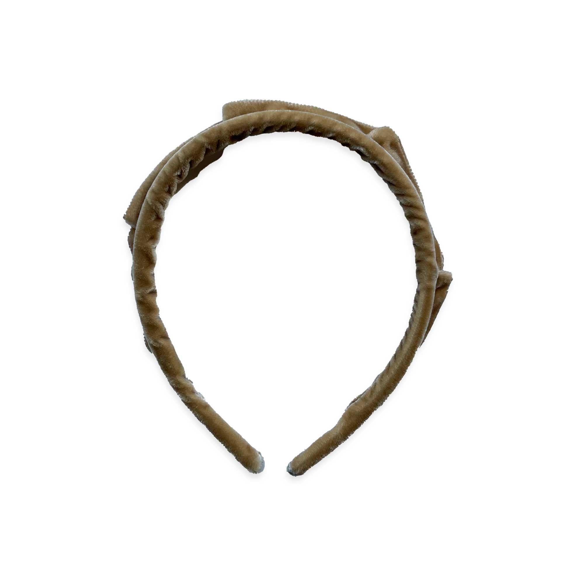 Camel velvet crown headband - piopiokids